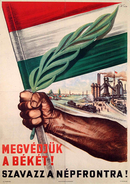 We protect peace! Vote on People's Front! | Budapest Poster Gallery
